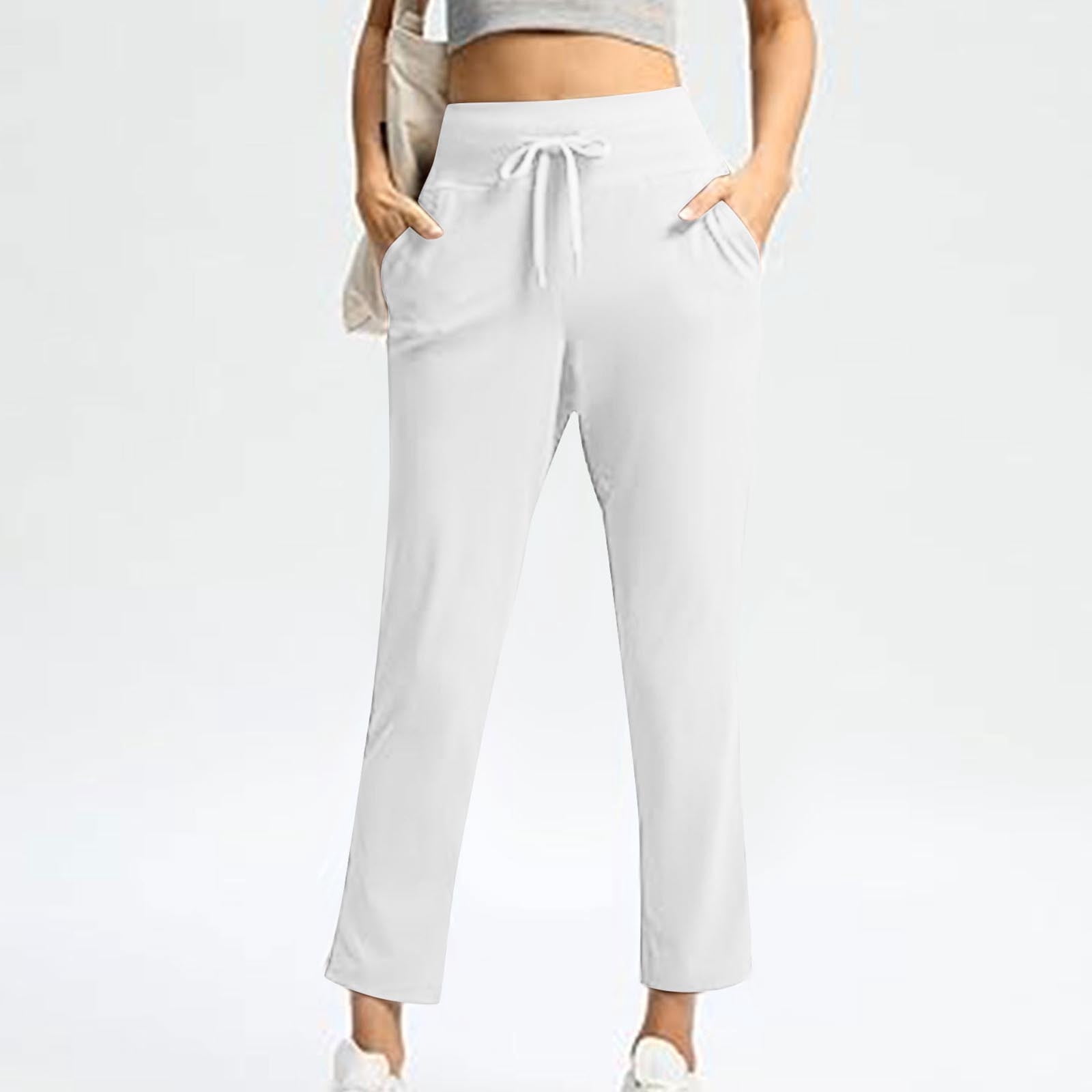 EchoC Women's Casual Solid Color Slim Elastic Comfortable Fitness Pants ...