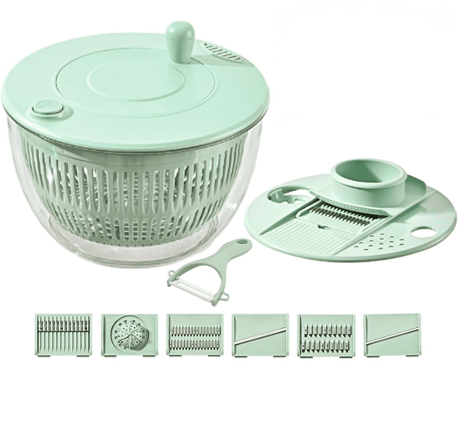 QOPR Salad Spinner Large, Vegetables Wash Bowl, Fruits & Herb Lettuce ...