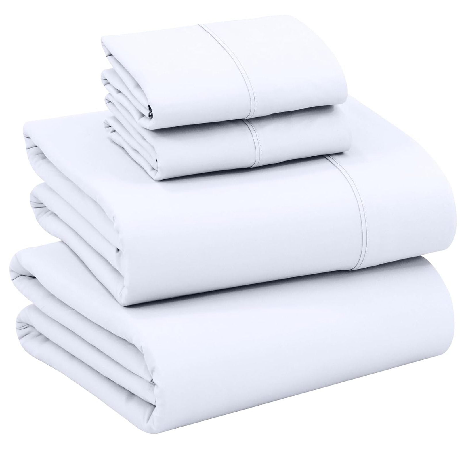 Echoworld 100% Cotton Sheets for Full Size Bed - Crispy Cooling Percale ...