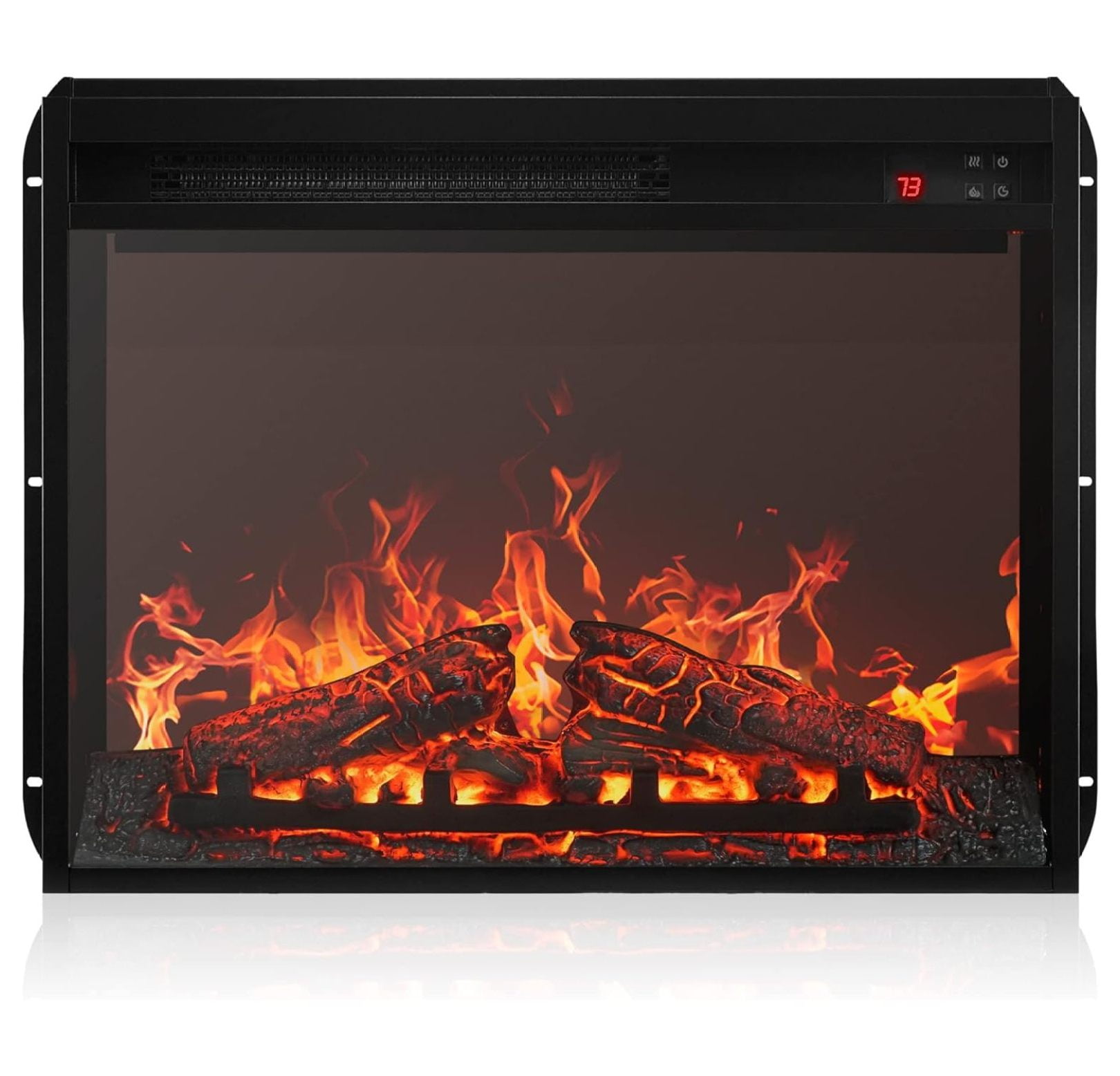 Echoworld 23" Electric Fireplace Insert, Recessed Fireplace Heater with ...