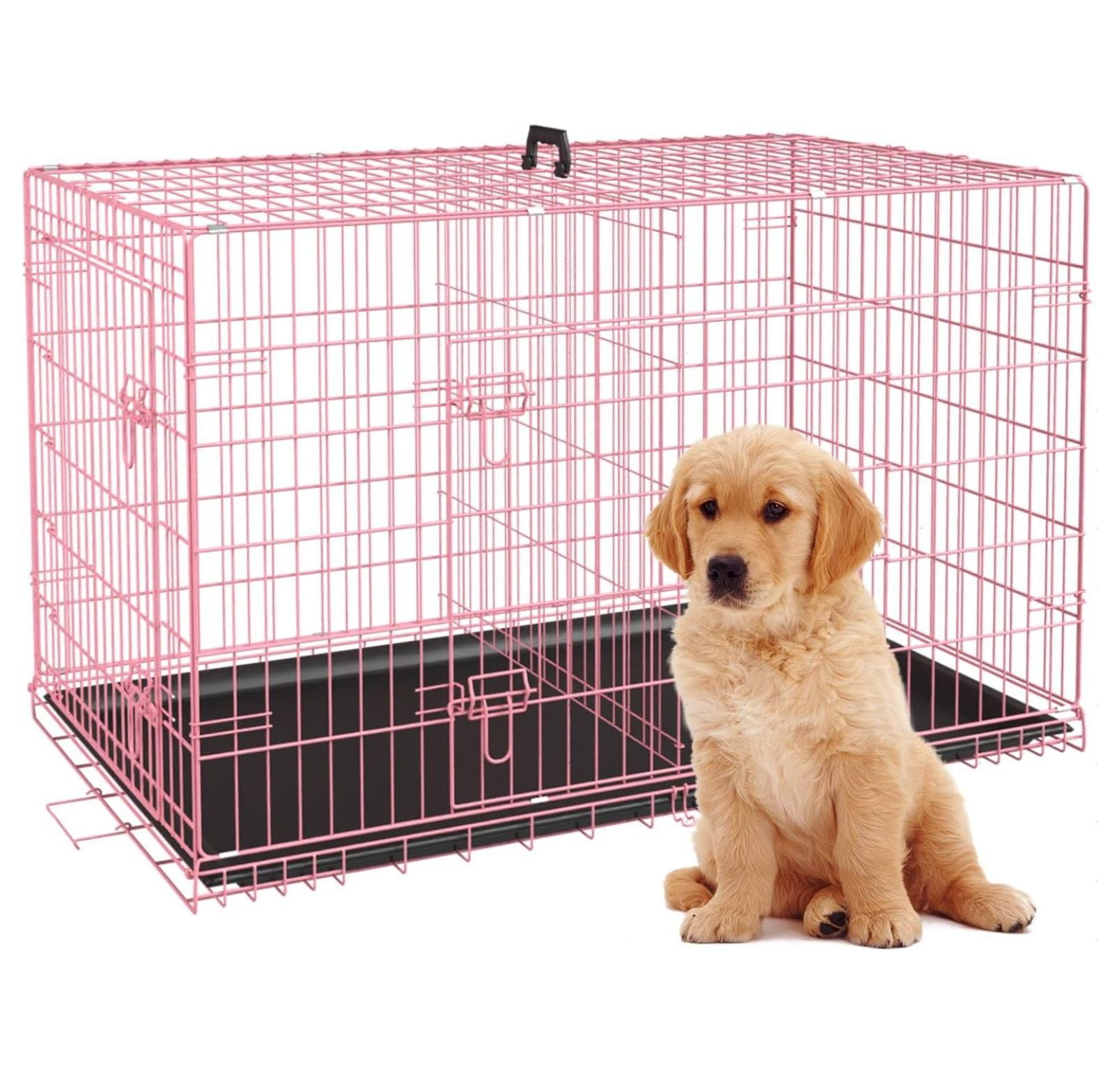 Echoworld 24 Inch Dog Crates for Large Dogs Folding Mental Wire Crates ...