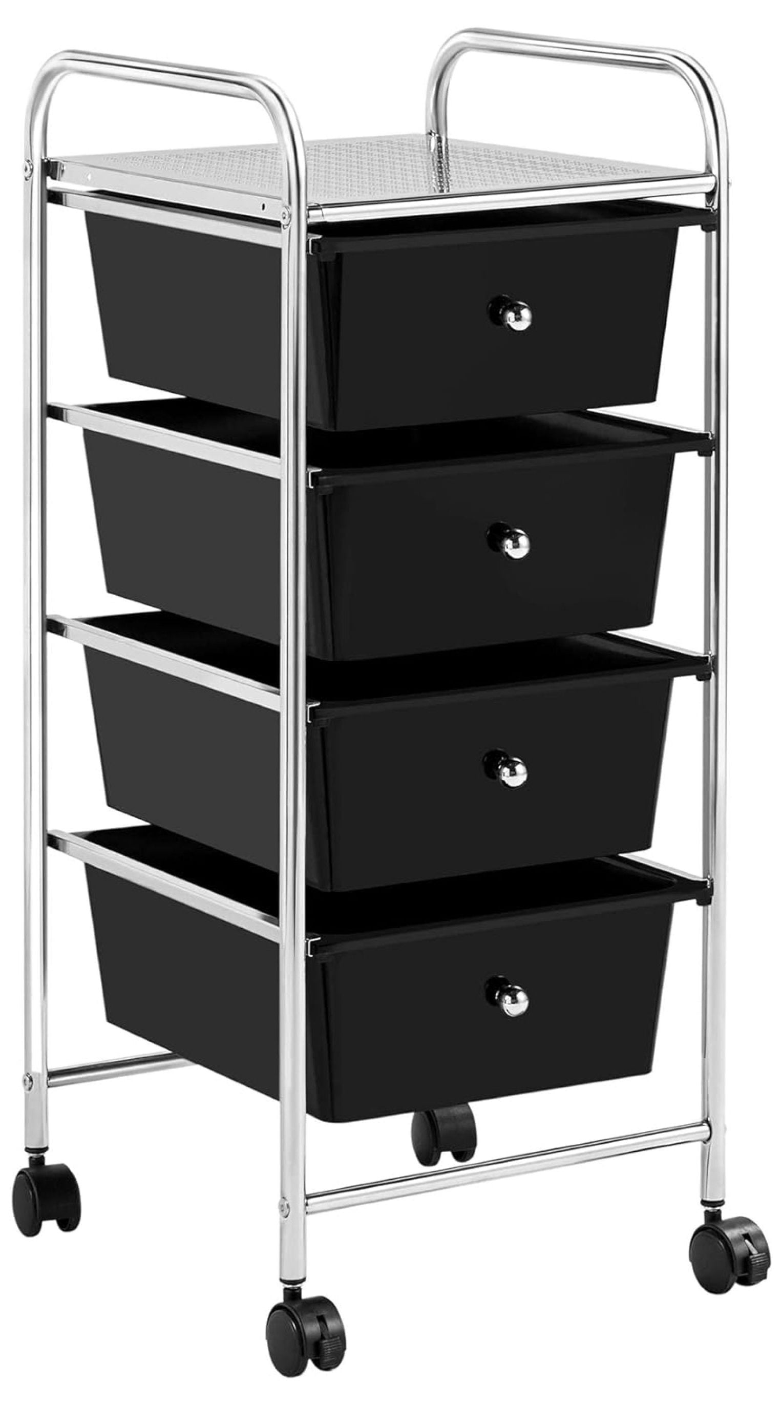 Echoworld 4 Tier Rolling Storage Cart with Removable Drawers Plastic ...
