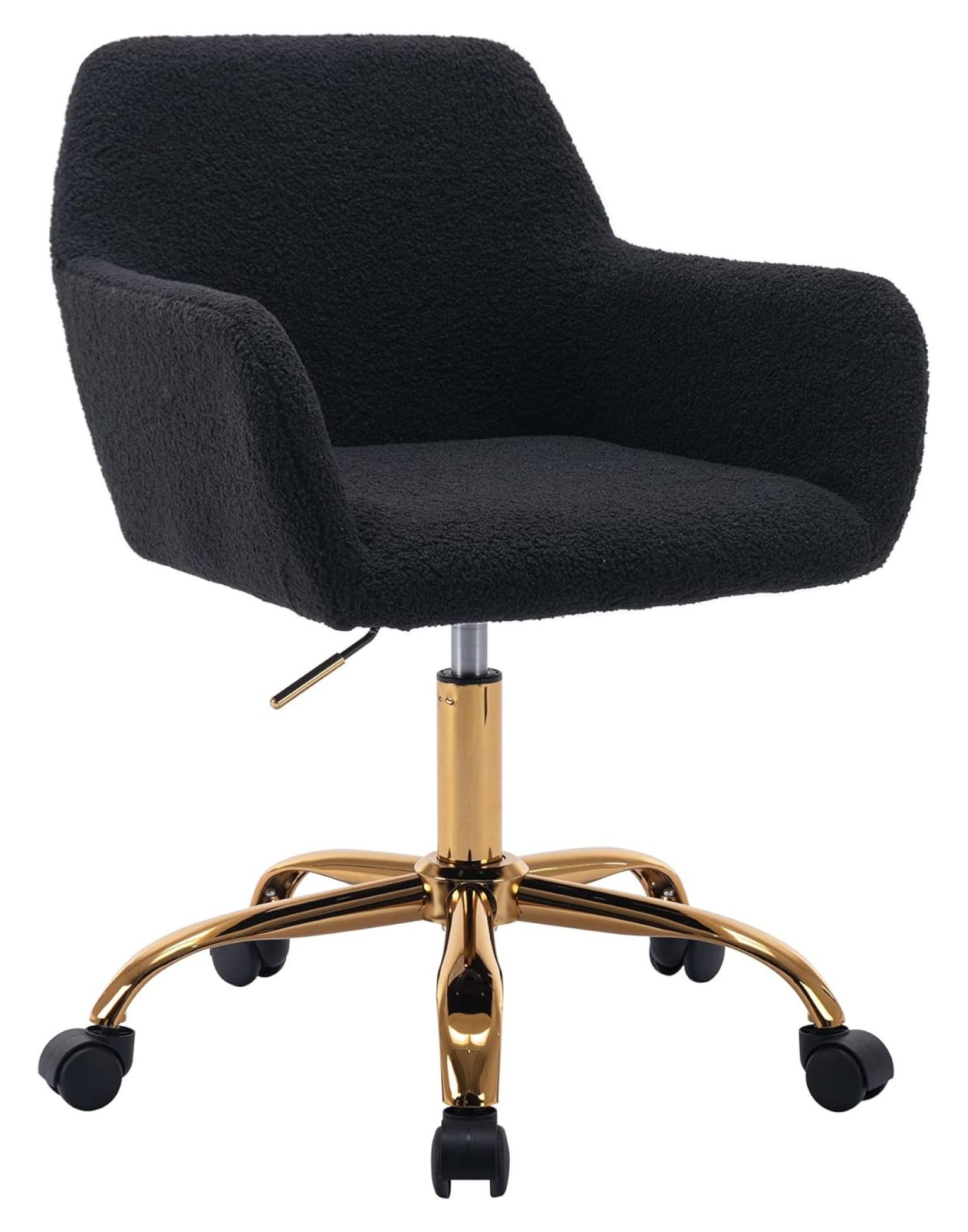 Echoworld Faux Fur Office Desk Chair, Comfy Swivel Armchair with Wheels ...