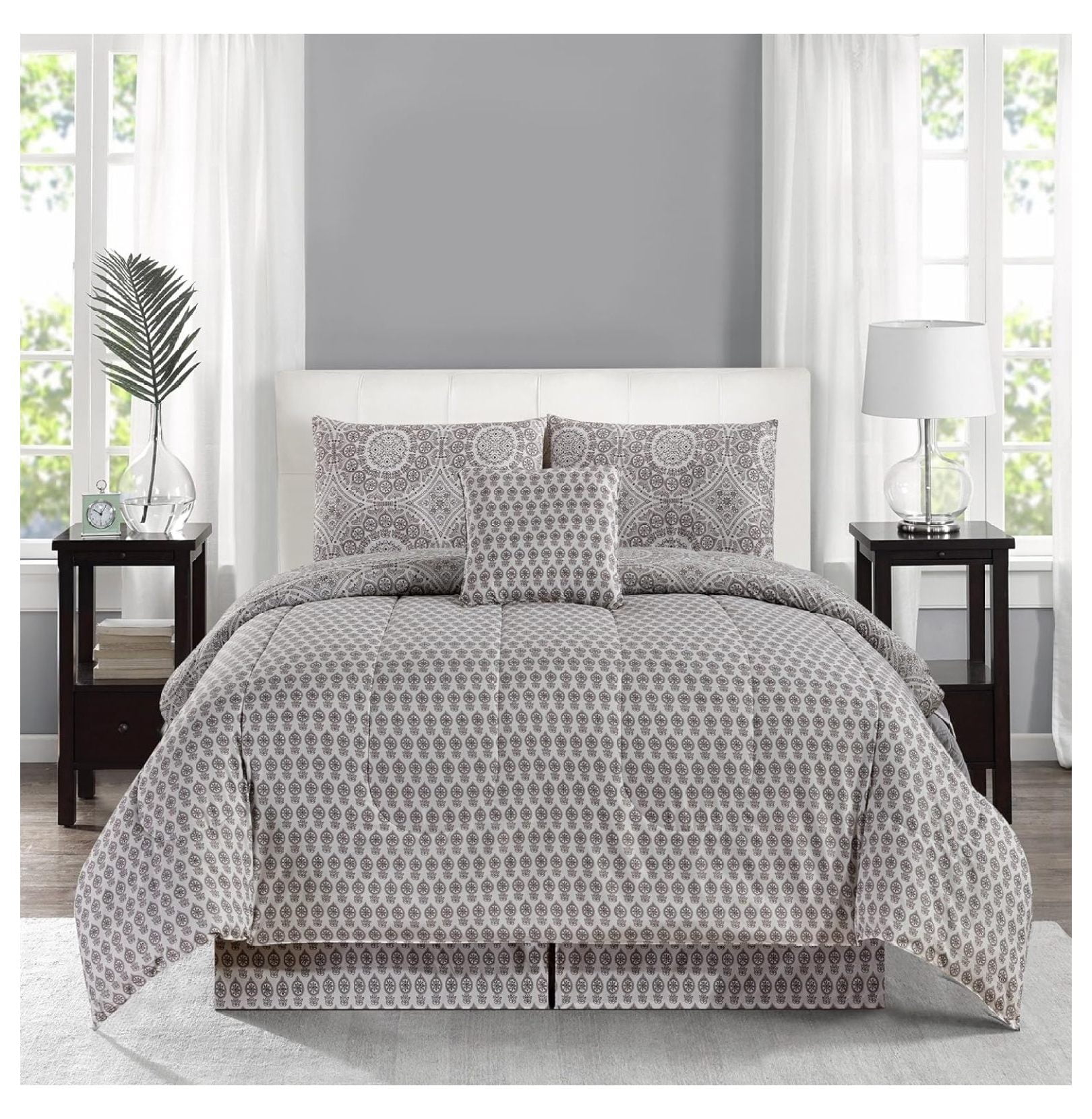 Echoworld King Size Comforter Set Aztec Grey- Experience Comfort with ...