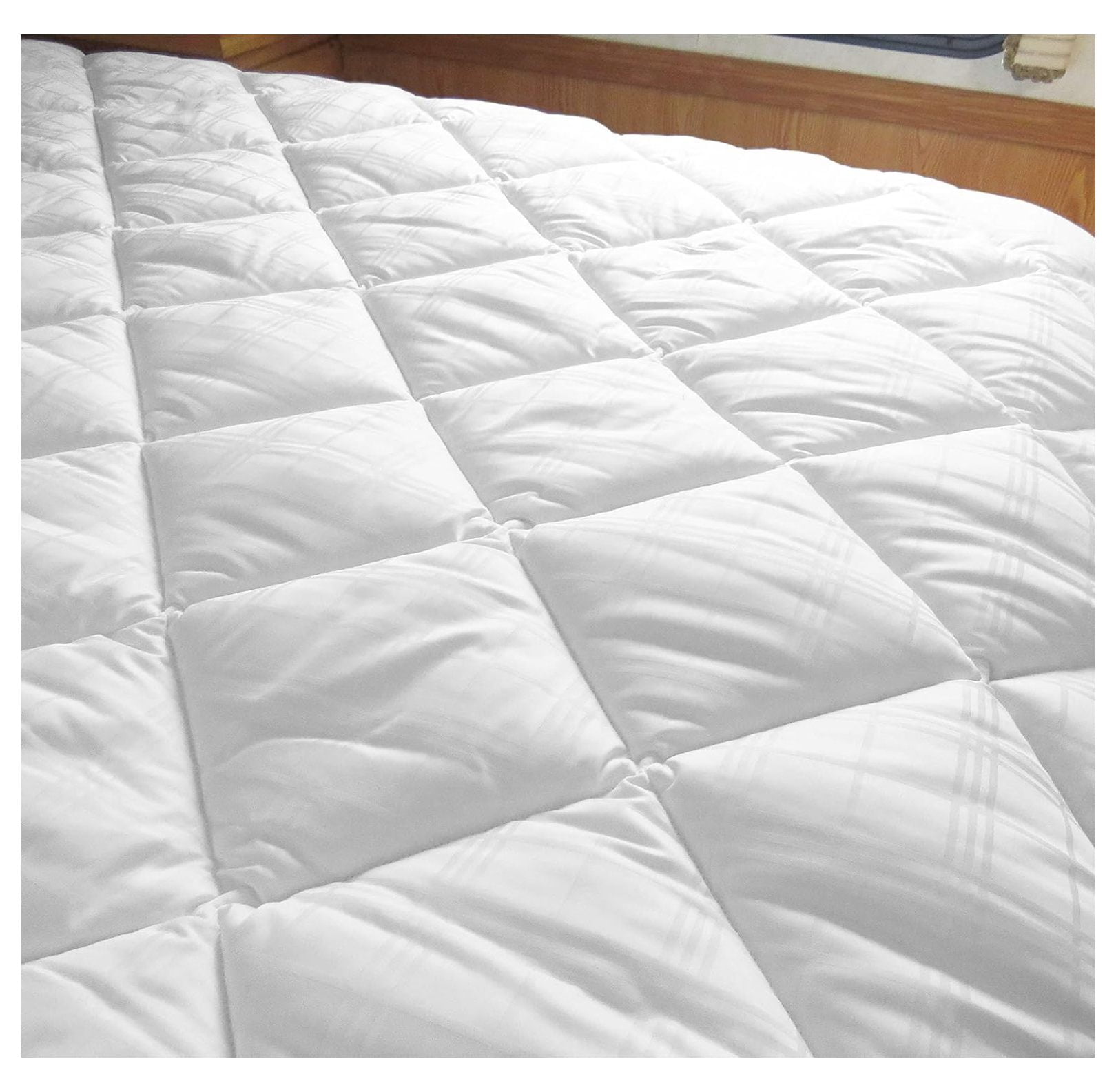 Echoworld RV 72x75 Short King Quilted Mattress Pad Cover. Fitted Sheet ...