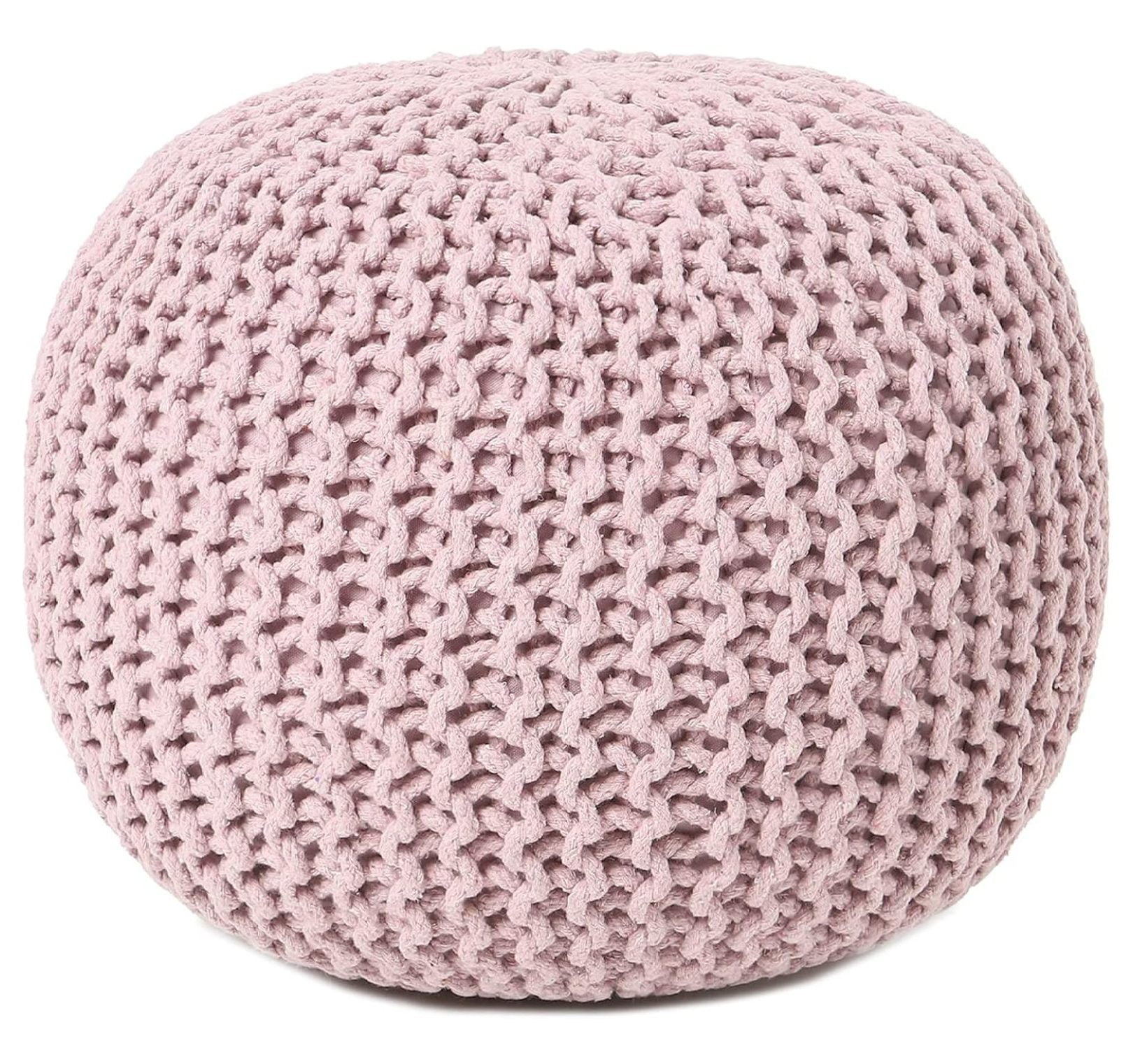Echoworld Round Pouf Ottoman - Braided Boho Poof Home Décor Pouffe ...