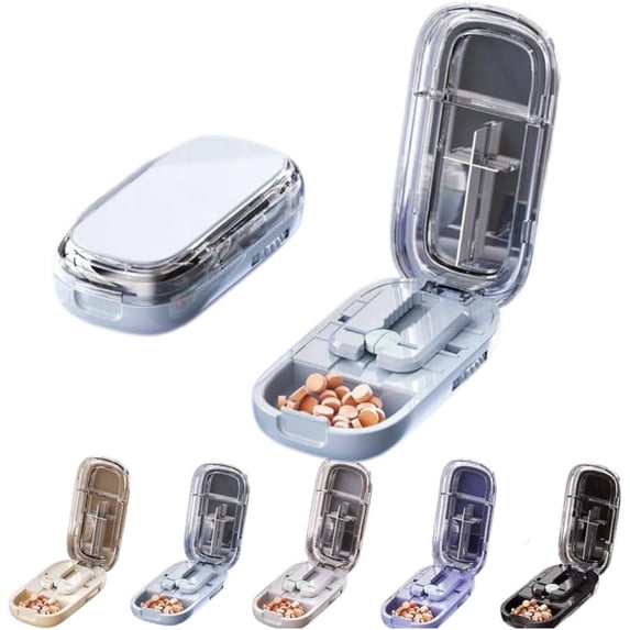 Echu Adjustable Pill Cutter & Splitter, Precision 1/2 & 1/4 Cutting ...