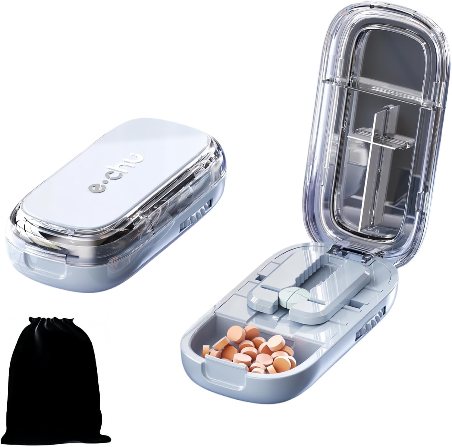 Echu Pill Cutter, Echu Pill Splitter, Adjustable 1/2 1/4 Splitter for ...