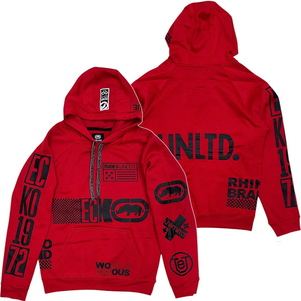 Ecko Unltd Men's Hoodie World Famous Puff Print Pullover Fleece ...