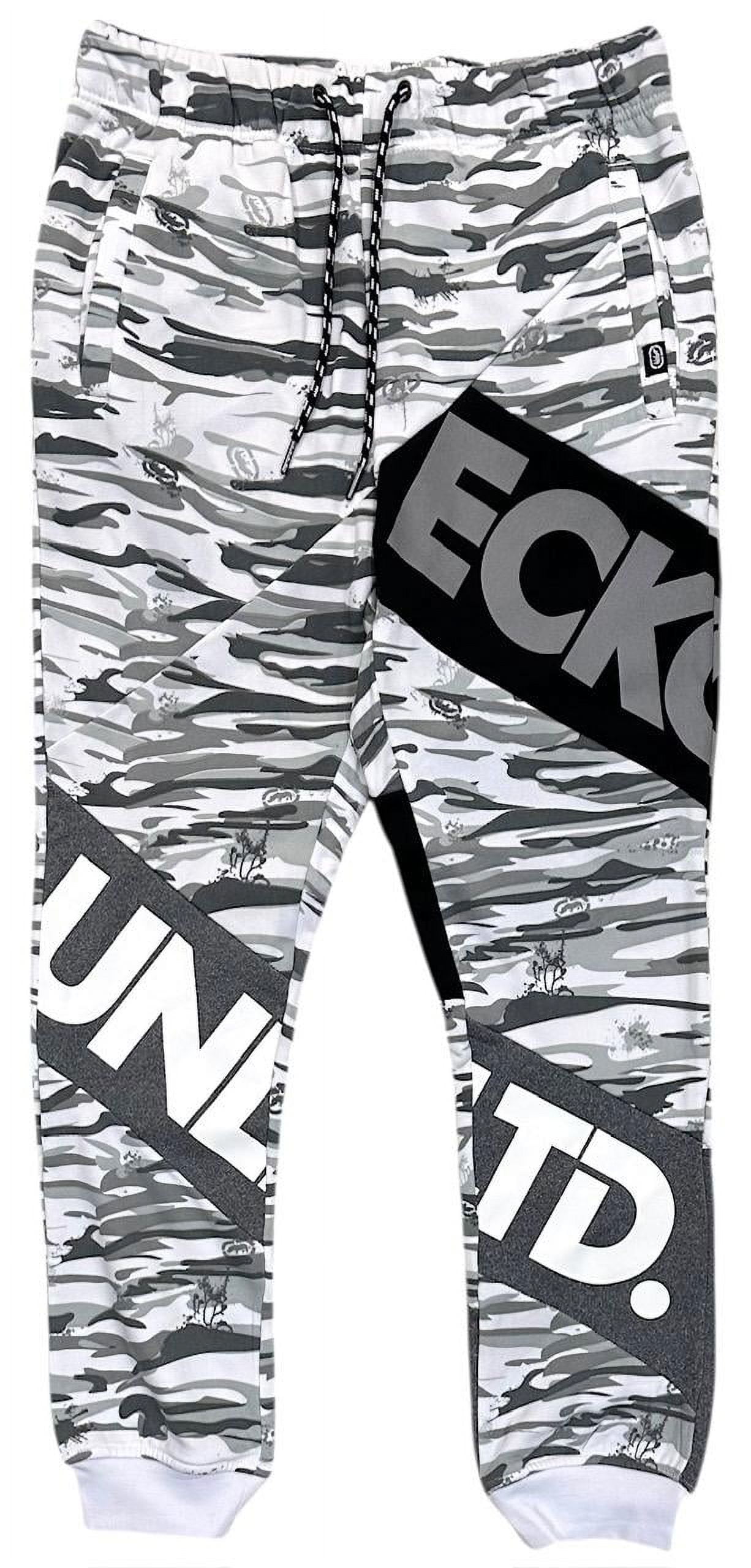 Ecko Unltd Men's Sweatpants Camo Puff Print Colorblock Fleece Jogger ...