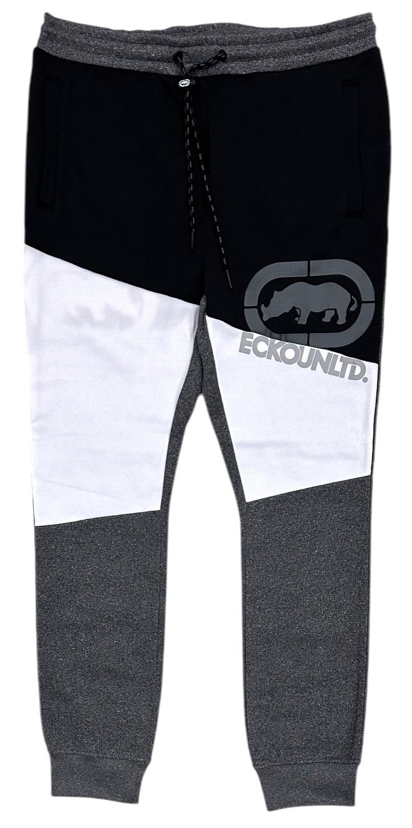 Ecko Unltd Men's Sweatpants Colorblock Fleece Jogger (Large, Black ...