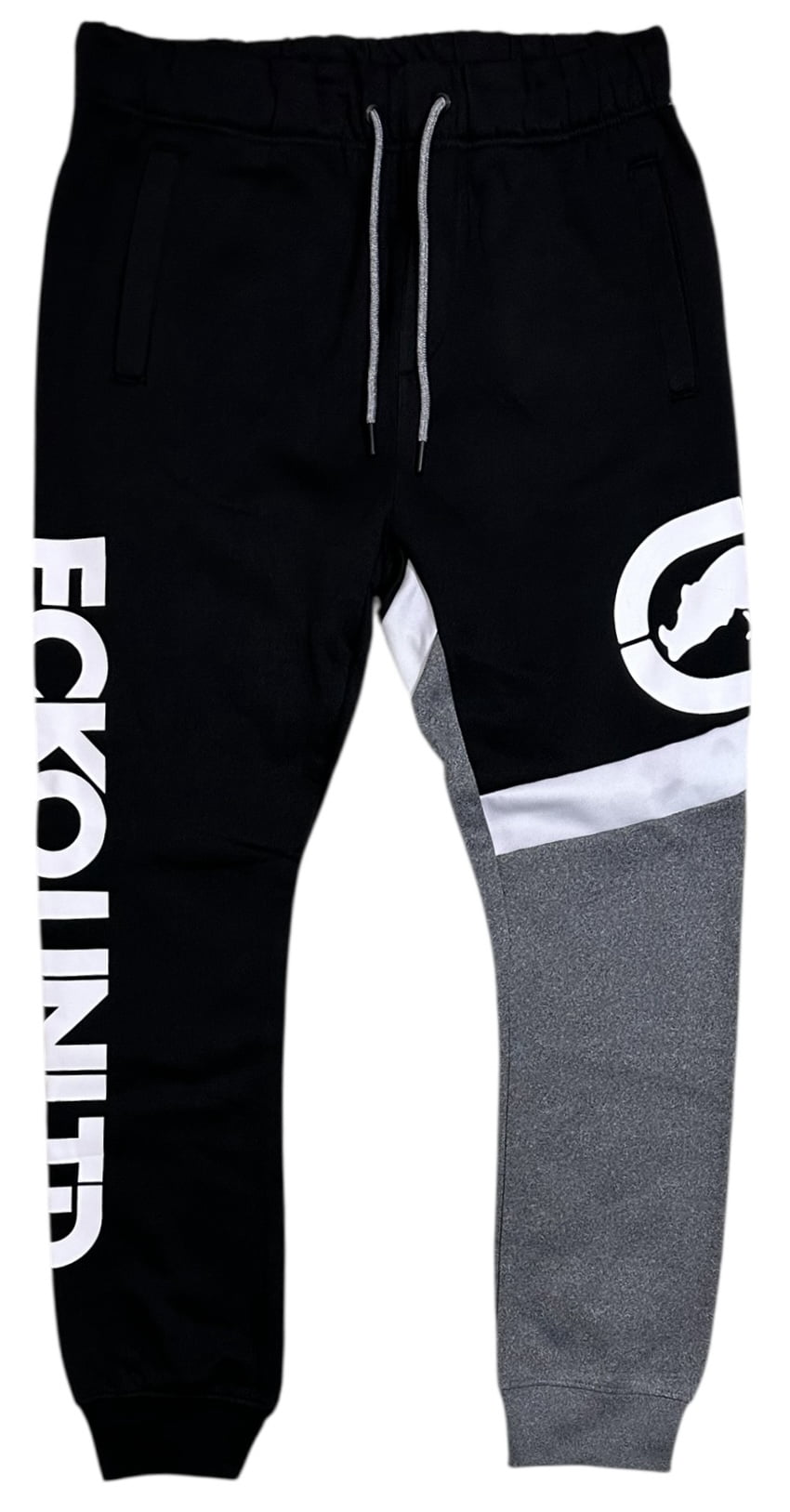 Ecko Unltd Men's Sweatpants Colorblock Fleece Jogger (X-Large, Grey ...