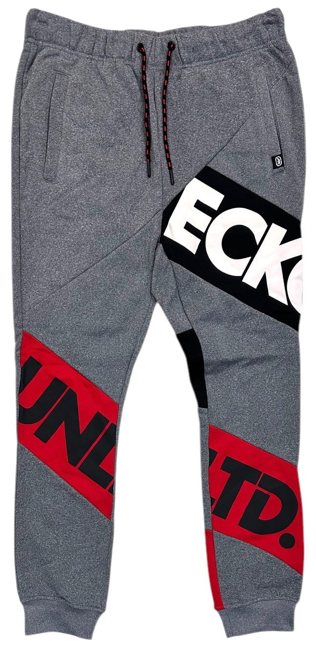 Ecko Unltd Men's Sweatpants Colorblock Puff Print Fleece Jogger (Medium ...