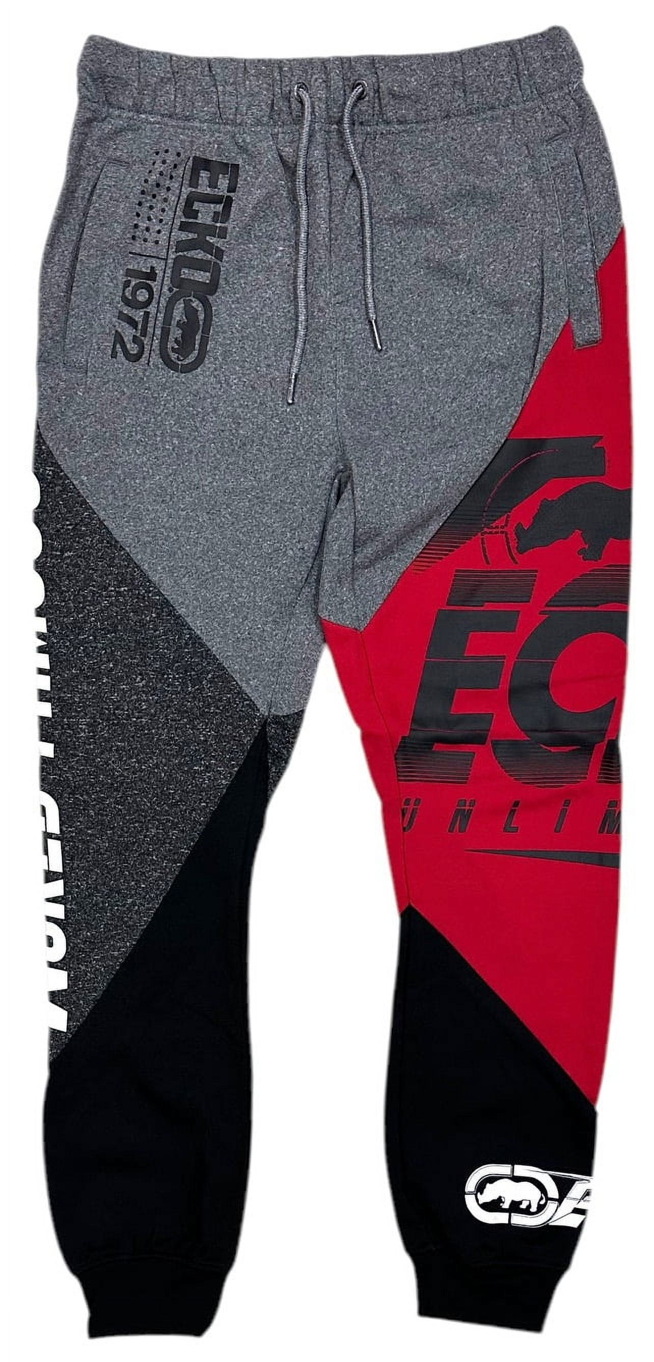 Ecko Unltd Men's Sweatpants Colorblock Wolrd Famous Fleece Jogger ...