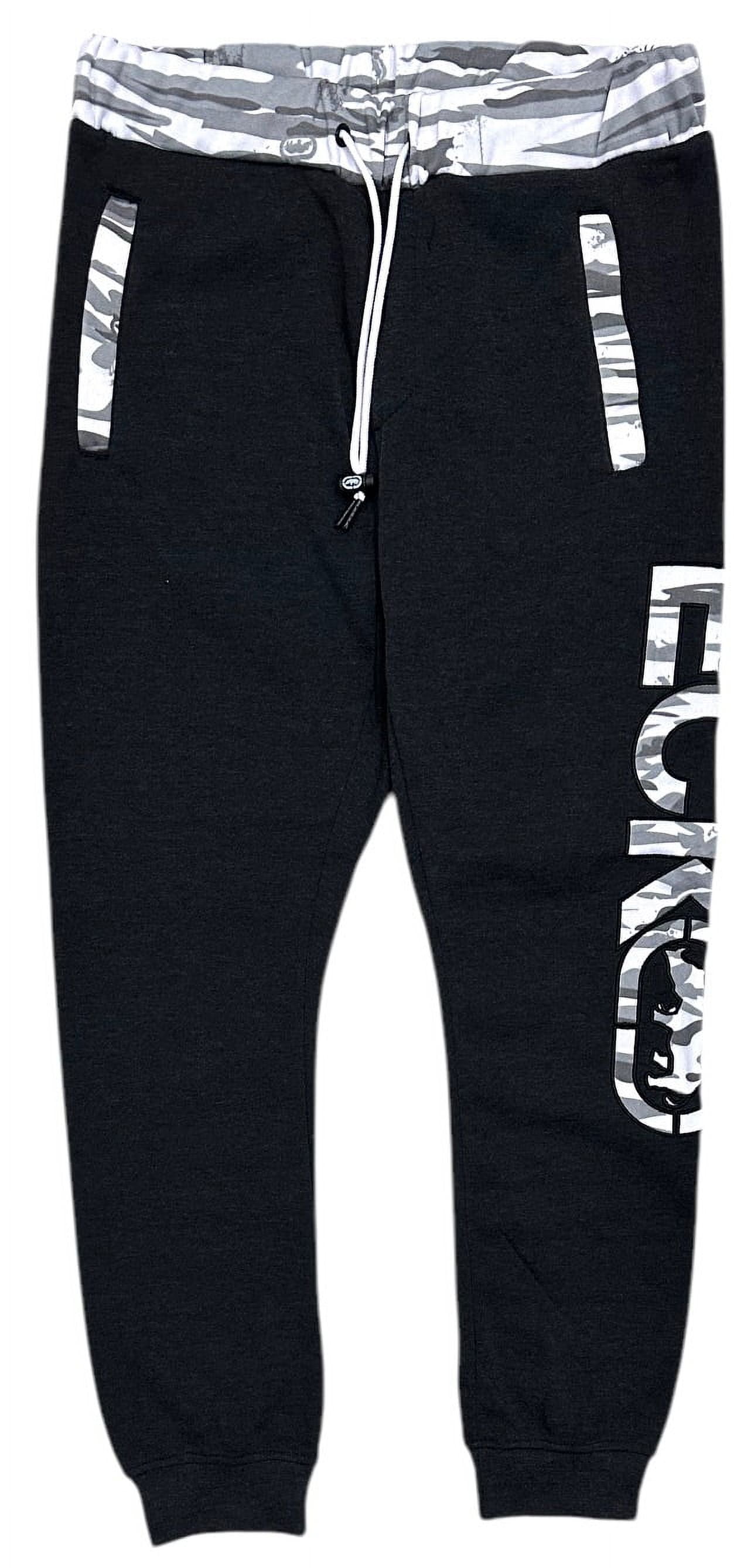 Ecko Unltd Men's Sweatpants Embroidered Logo Camo Trim Fleece Jogger (X ...