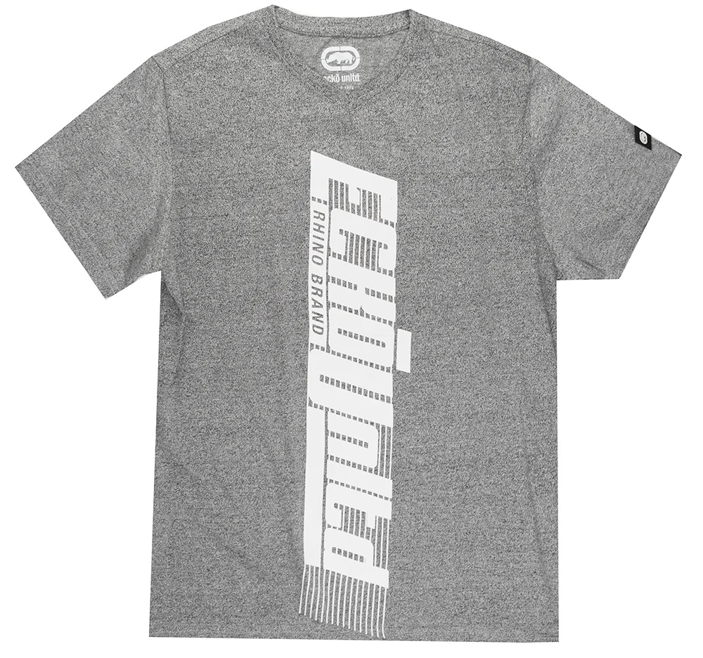 Ecko Unltd Men's V-Neck T-Shirt Puff Print Vertical Logo Short Sleeve ...
