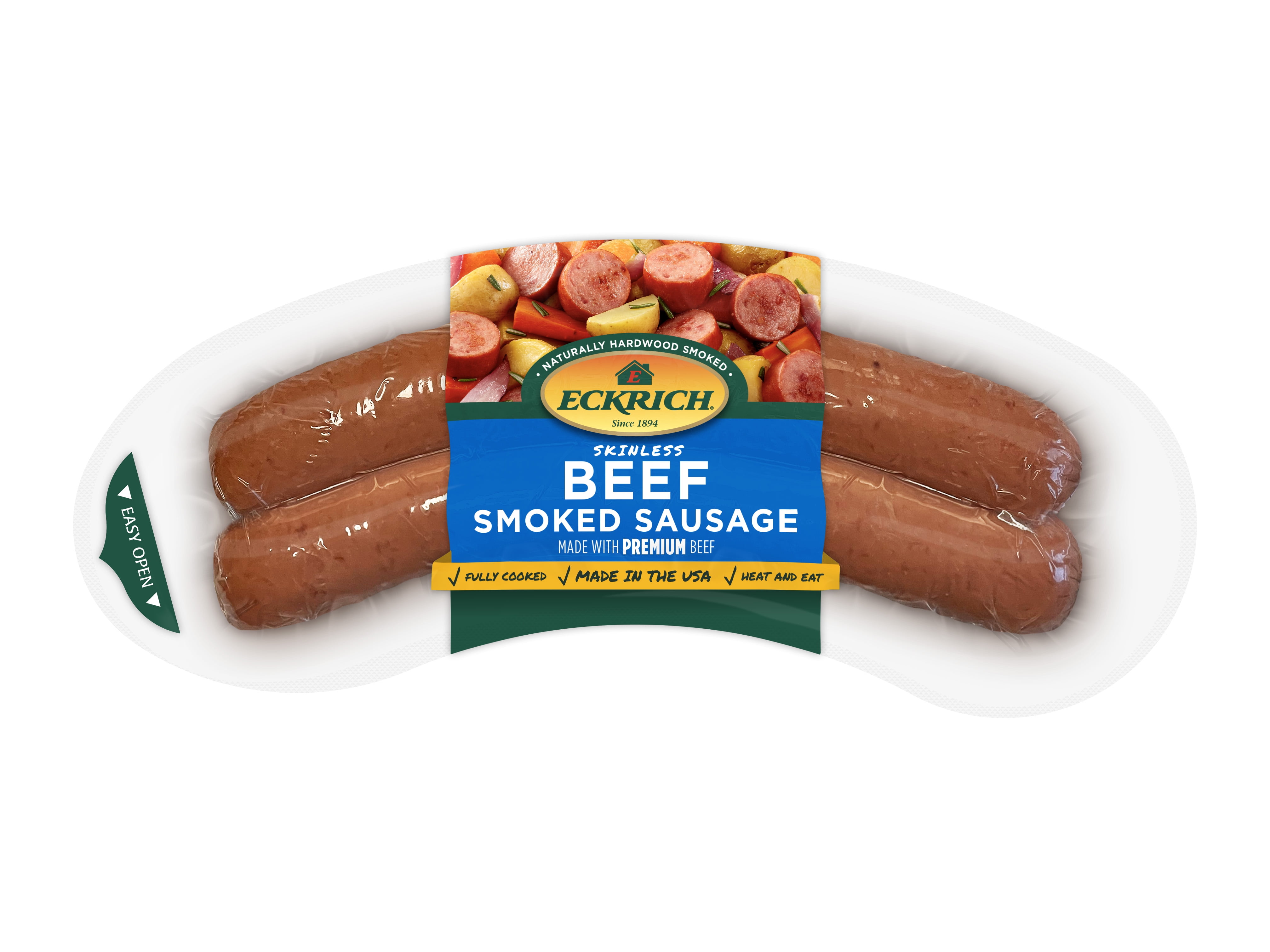 Eckrich Beef Skinless Smoked Sausage, 10 oz - Walmart.com