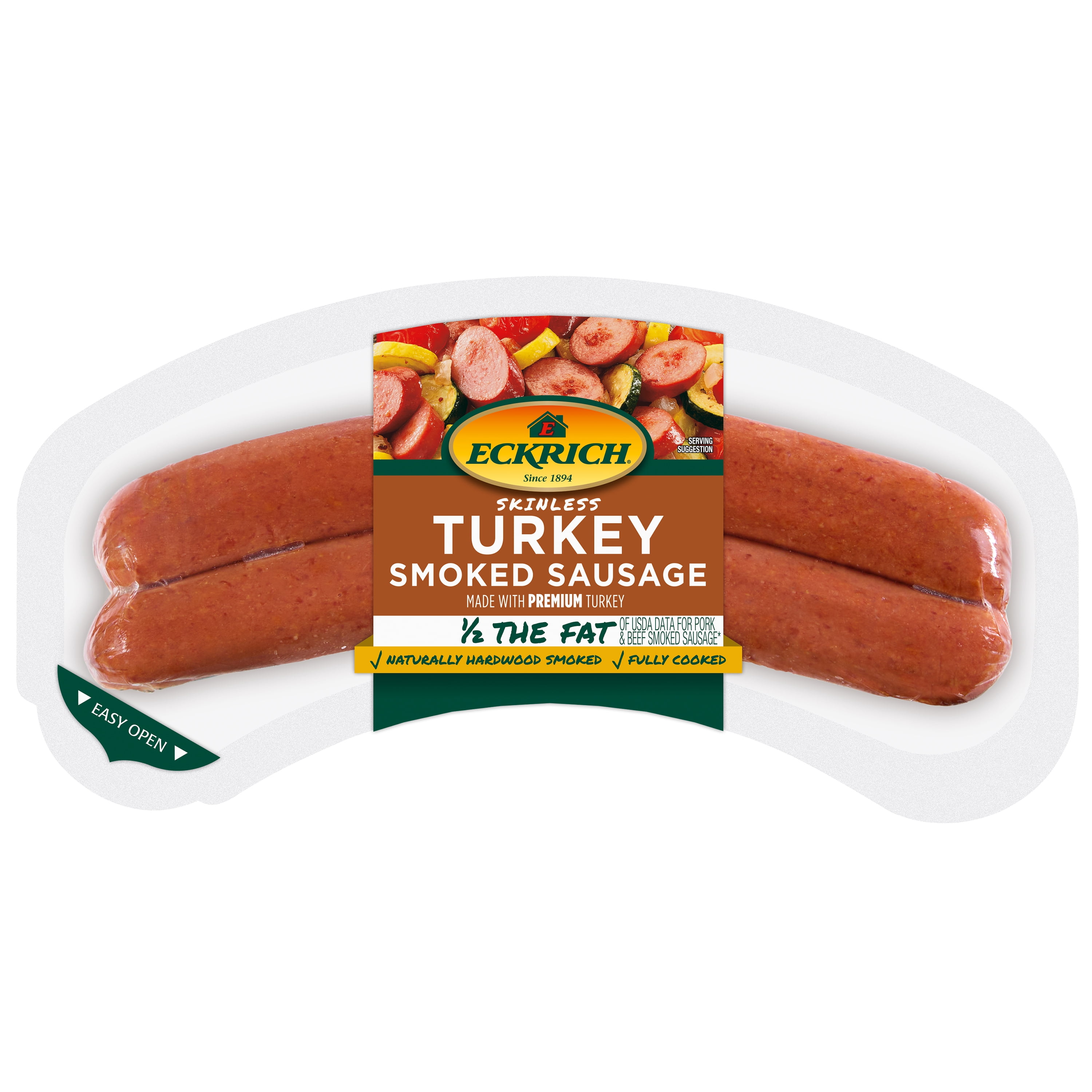 Eckrich Skinless Turkey Smoked Sausage, 13 oz - Walmart.com