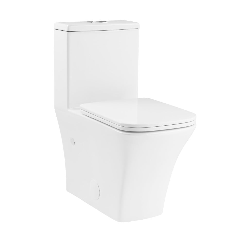 Eclair One-Piece Square Toilet Dual-Flush 0.8/1.28 gpf - Walmart.com