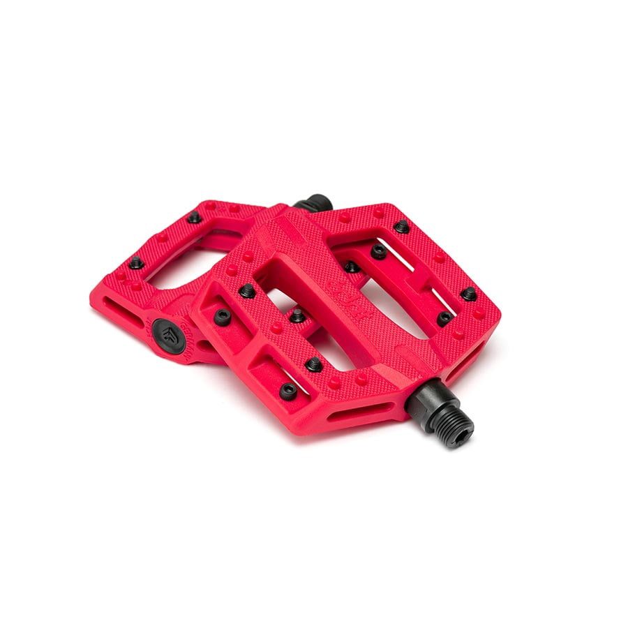 Eclat Contra Platform Pedals, Body: Nylon, Spindle: Cr-Mo, 9/16'', Red ...