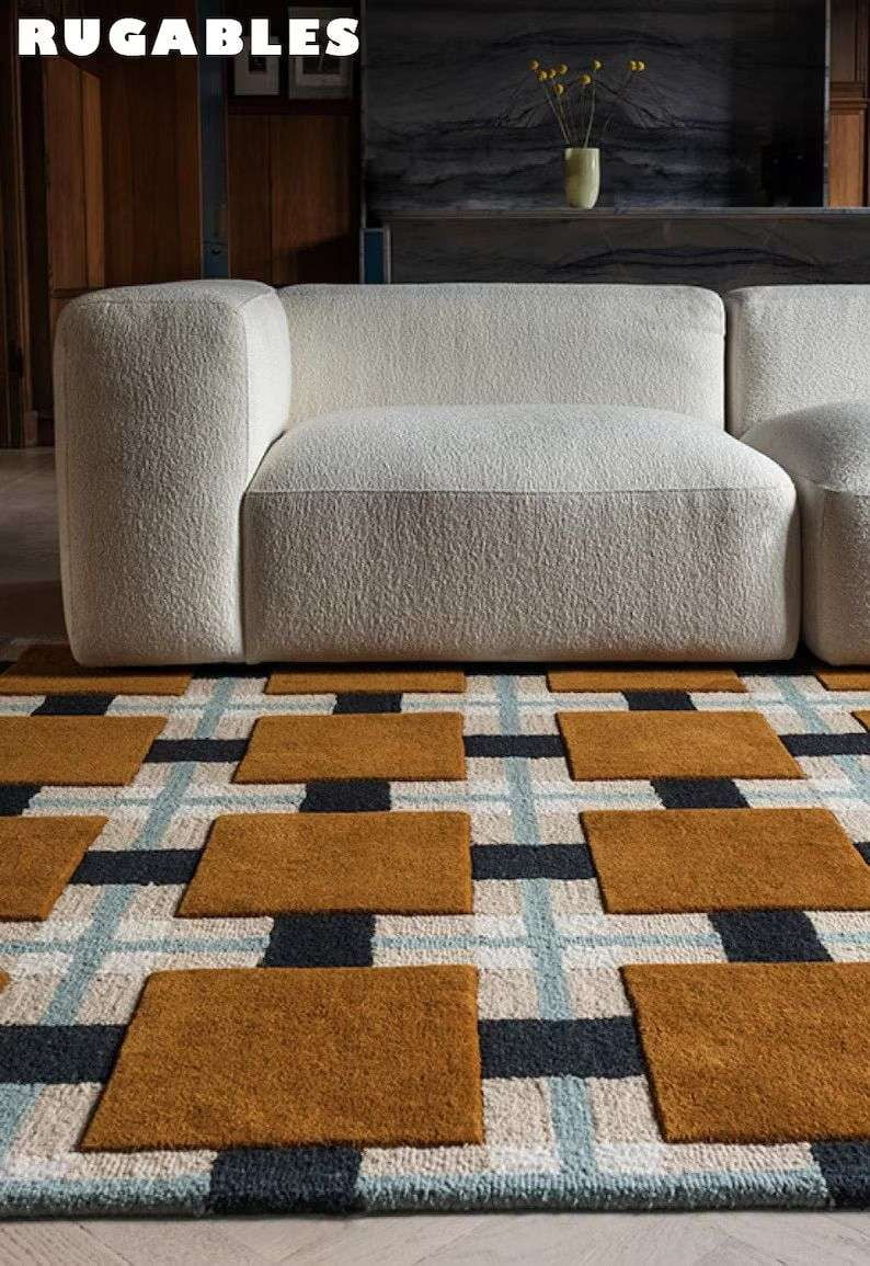 Eclatique Hand-Tufted 100% New Zealand Wool Geometric Area Rug | Stain ...
