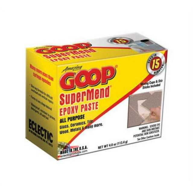 Eclectic Amazing Goop Supermend Epoxy Paste, 4 oz, Kit, White, Liquid ...