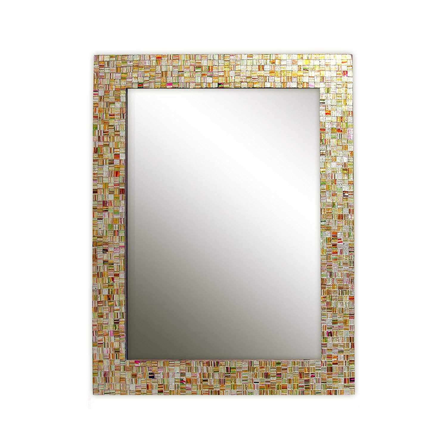 DecorShore 30X24" Eclectic Bohemian Rhapsody Rainbow Mirror -Golden ...