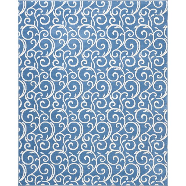 Eclectic Essentials Blue Bohemian Botanical Area Rug - Walmart.com