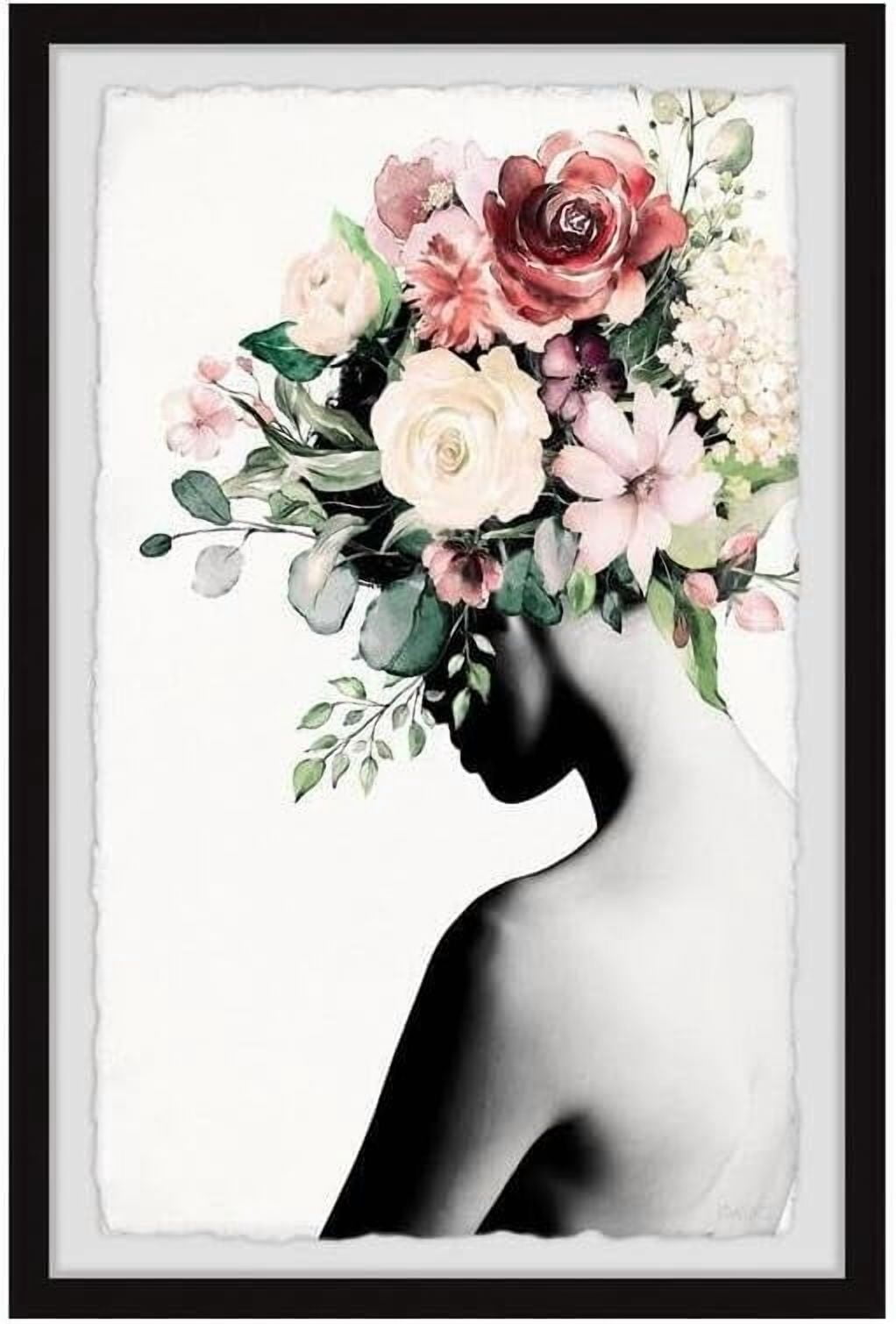 Eclectic Exclusivity Blooming Back Framed Painting Print, Contemporary ...
