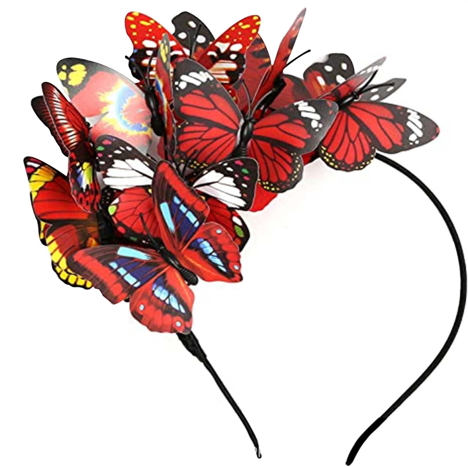 Eclectic Floral Headband Sparkling Butterfly For Carnival Weddings ...