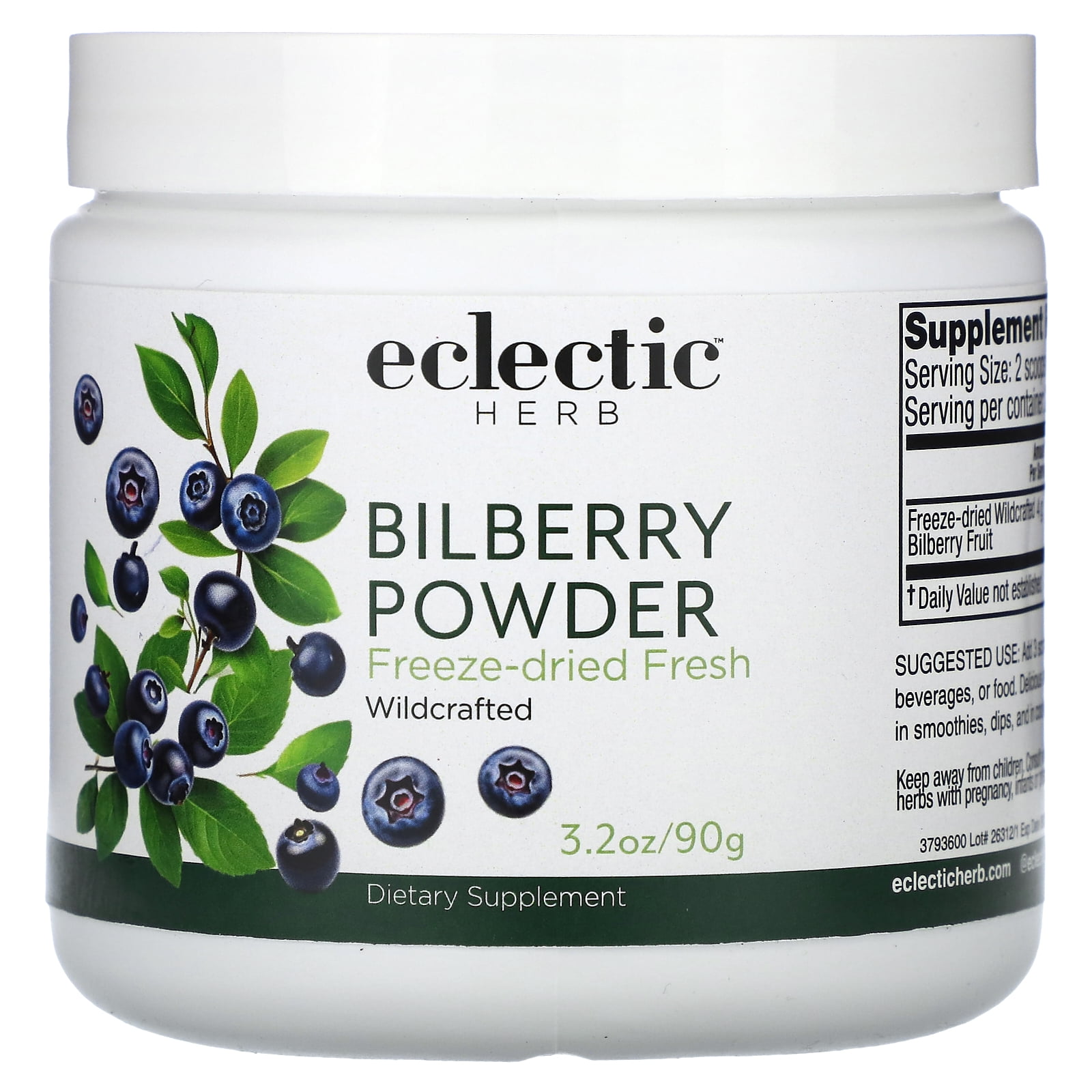 Eclectic Herb Bilberry Powder, 3.2 oz (90 g) - Walmart.com