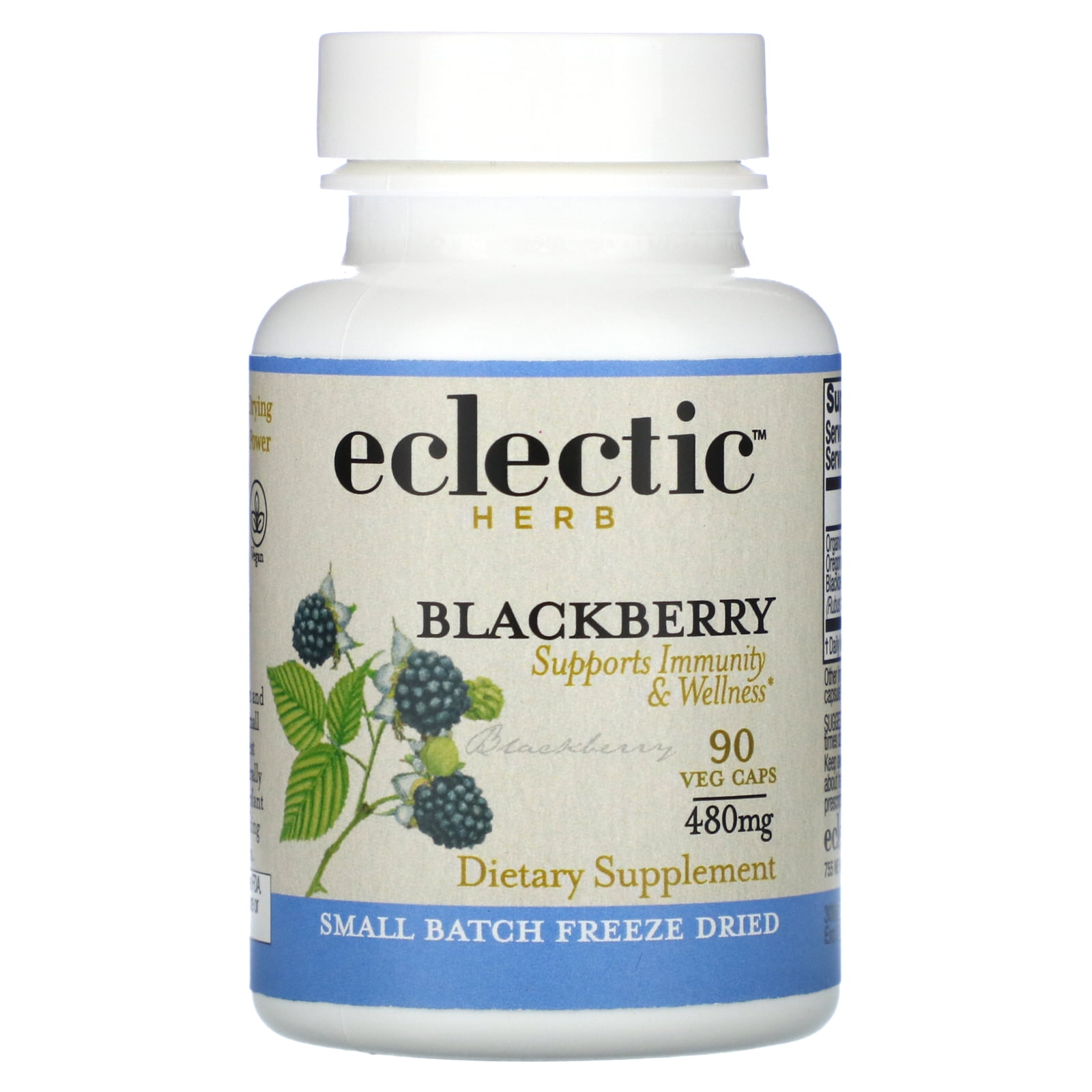 Eclectic Herb Vegetarian Blackberry, 480 mg Immunity & Wellness Support ...