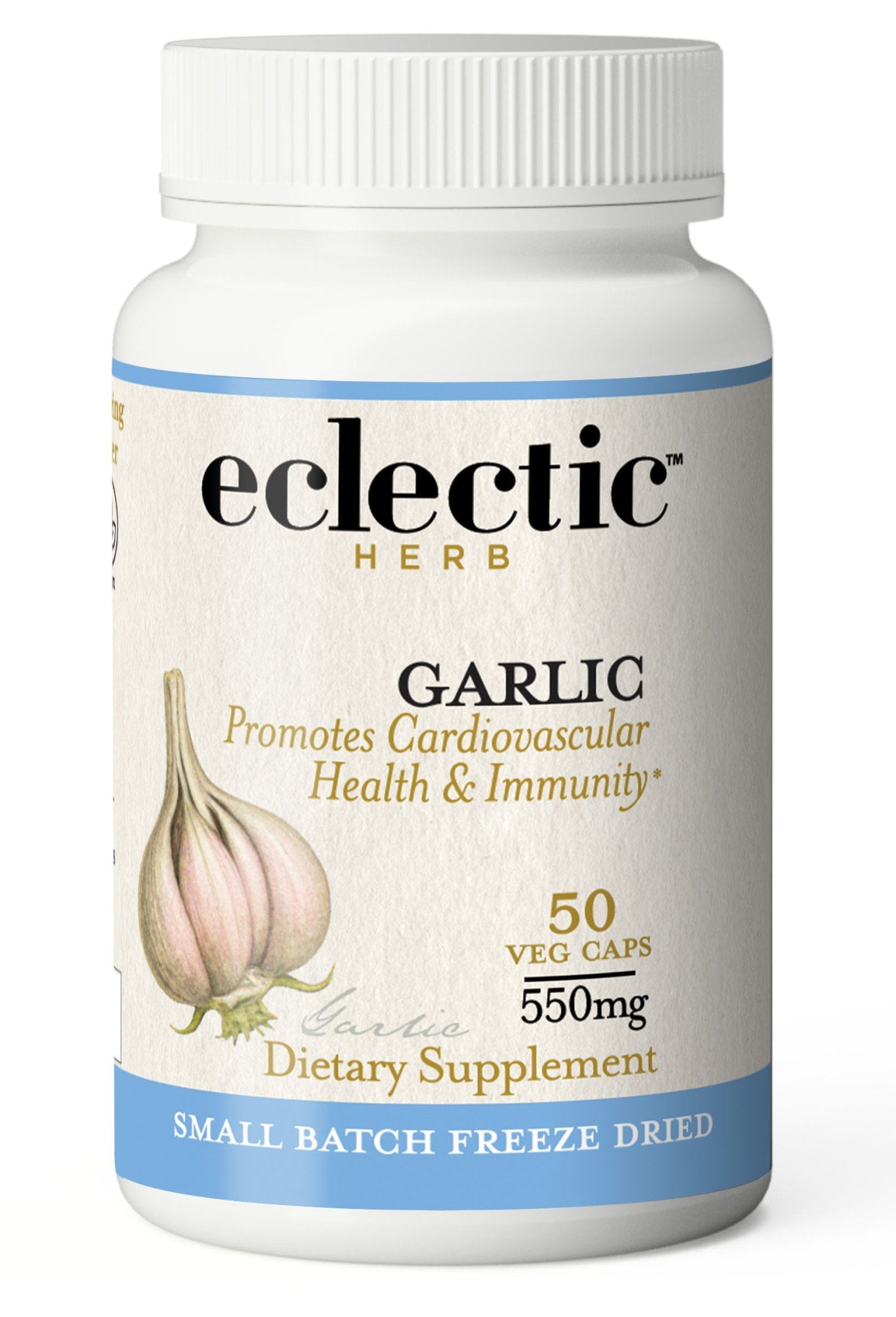 Eclectic Herb Garlic 550mg Freeze-Dried Odor Controlled 50 VegCap ...