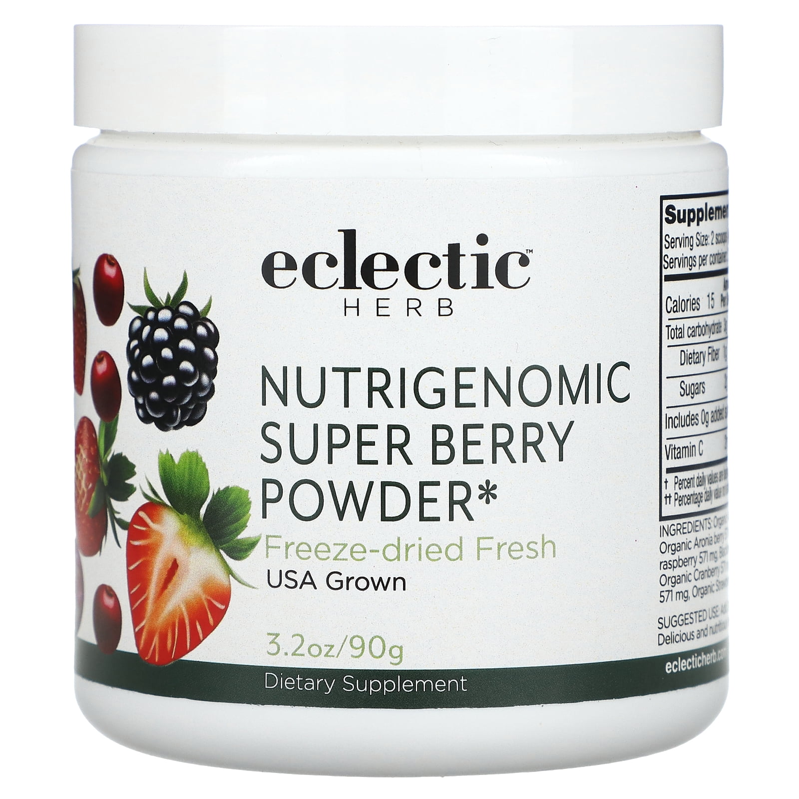 Eclectic Institute Super Berry Powder, Non-GMO, Gluten & Soy Free, No ...