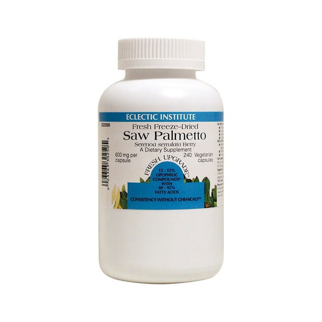 Eclectic Herb Fresh Freeze-Dried Saw Palmetto 600 mg 240 Veg Caps ...