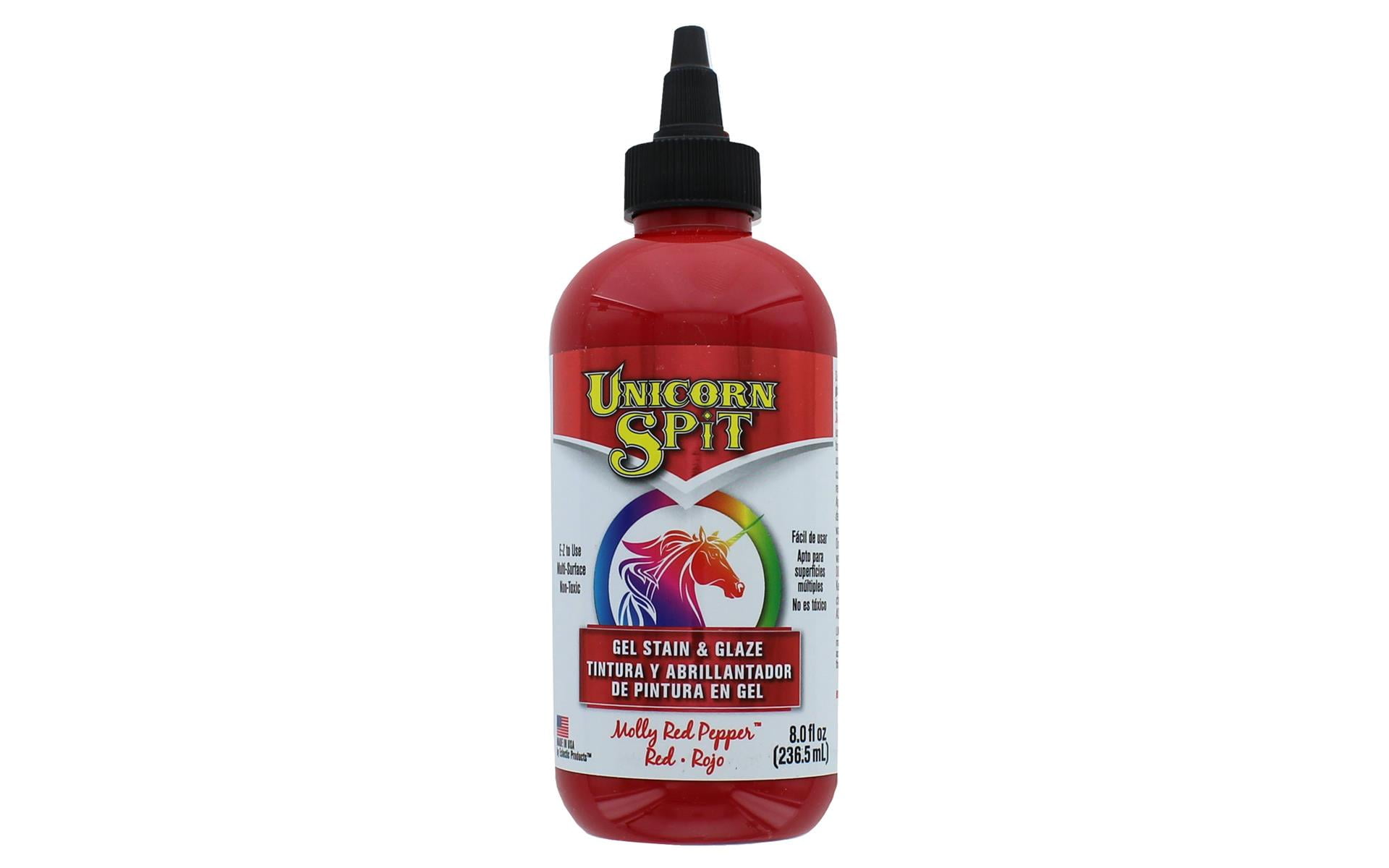 Eclectic Unicorn Spit Colored Paint & Gel Stain for Wood, 8oz Molly Red ...