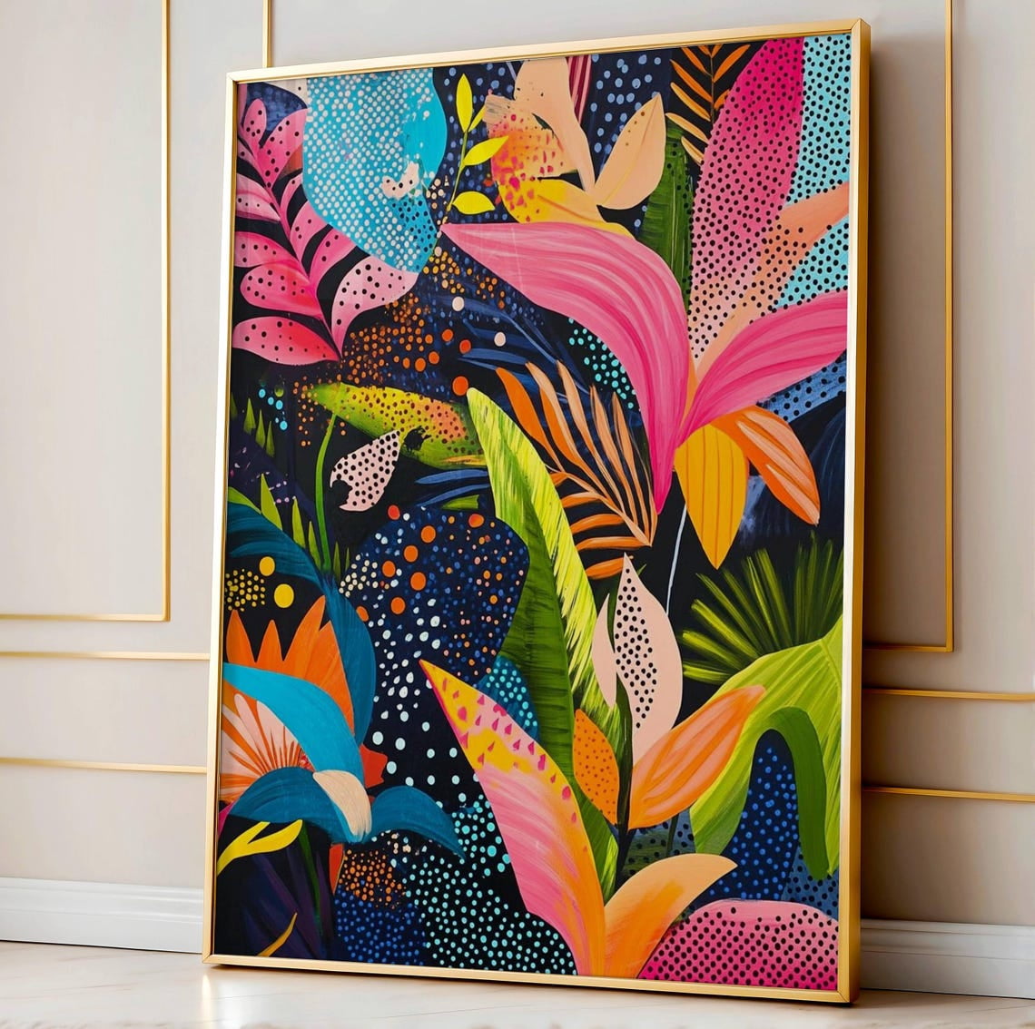 Eclectic Wall Art, Abstract Maximalist Art, Colourful Wall Decor ...