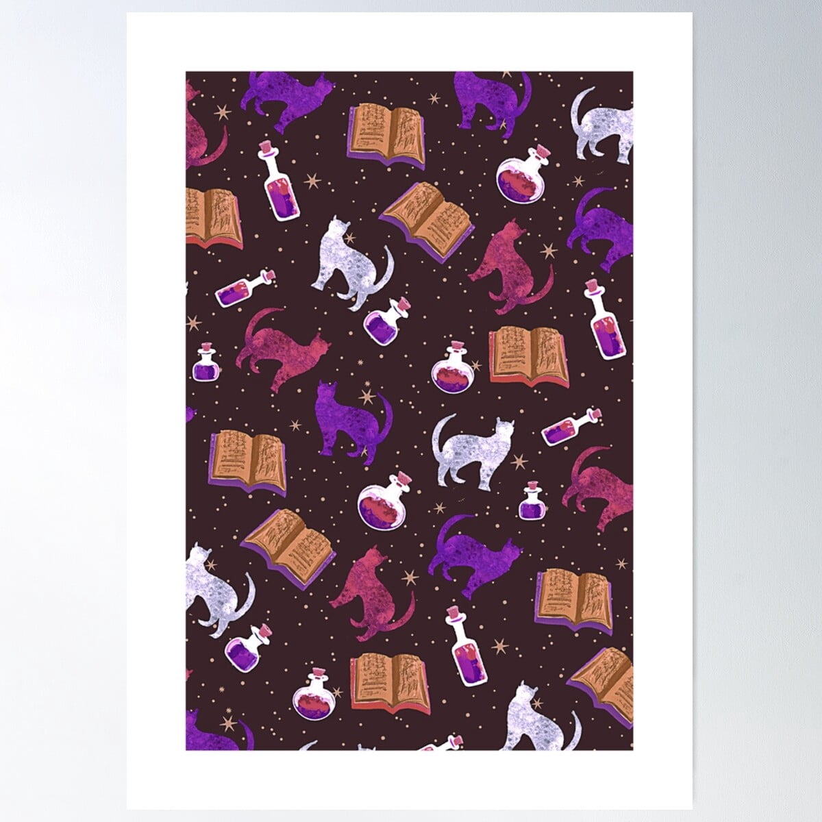 Eclectic Witchy Pattern Poster Wall Art, Modern Wall Decor For Living ...
