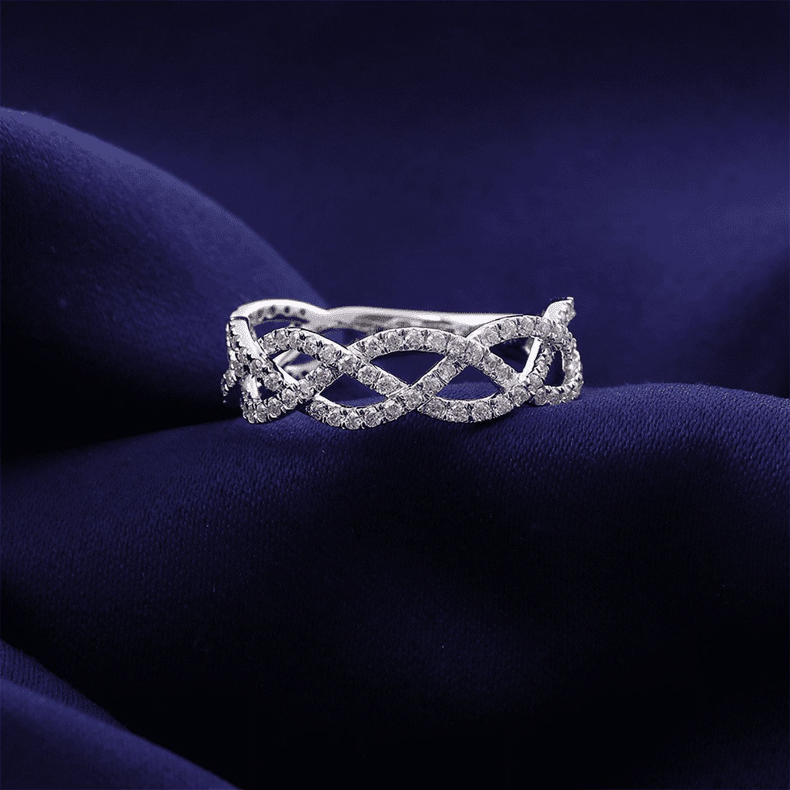 Eclet Jewels 0.6 Ct Round Brilliant Cut Diamond Rings - Silver 14K ...