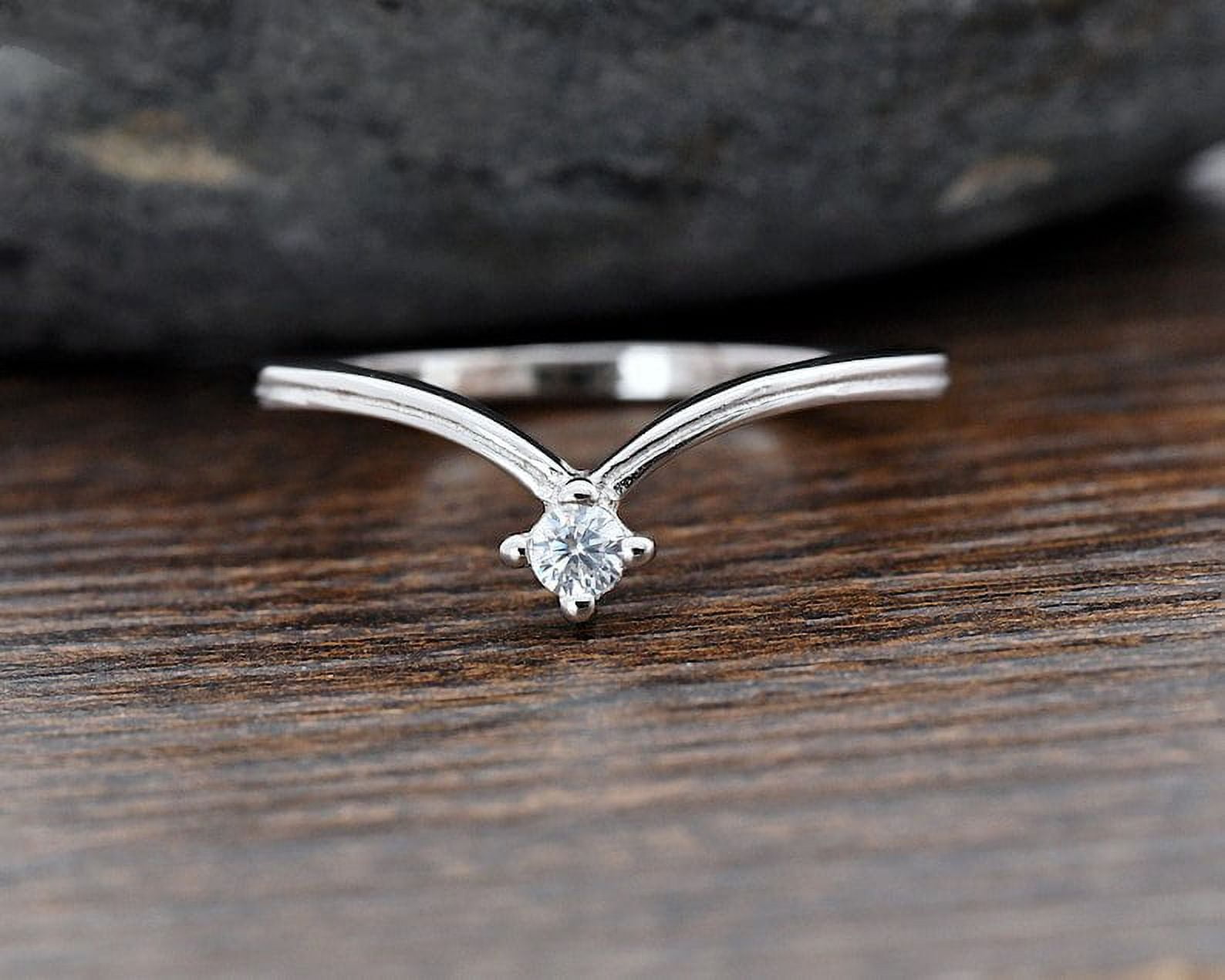 Eclet Jewels 0.8 Ct Round Cut Lab Created Diamond Ring - 14K White Gold ...