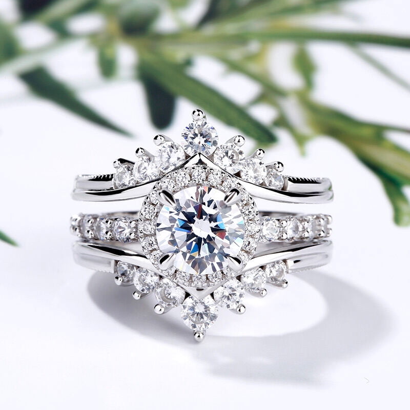 Eclet Jewels 14K White Gold Over Engagement Ring - 1.9 Ct VVS1/D Round ...