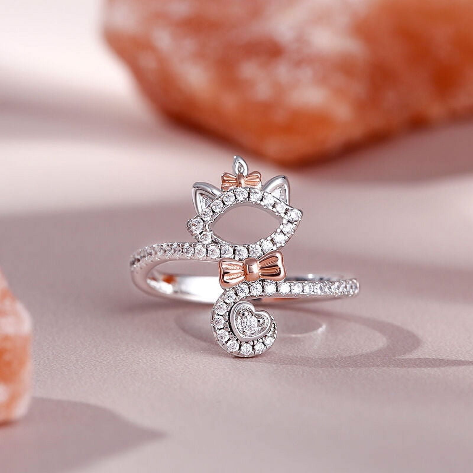 Eclet Jewels Brilliant 0.6 Ct Round Cut Diamond Ring - Silver 14K White Gold Over Ring - Cat ...