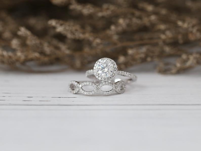 Eclet Jewels Brilliant 1.8 Ct Round Cut Diamond Ring - 14K White Gold ...