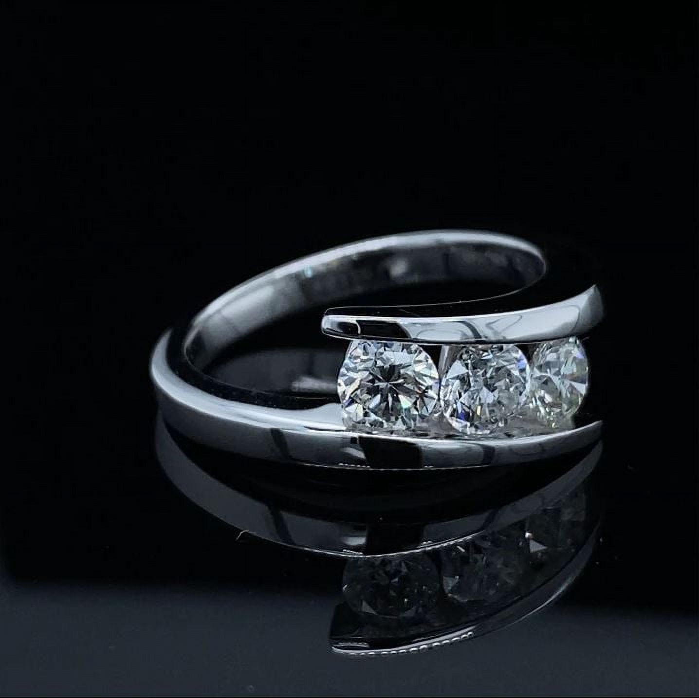 Eclet Jewels Brilliant 1.9 Ct Round Cut Diamond Ring - 14K White Gold ...