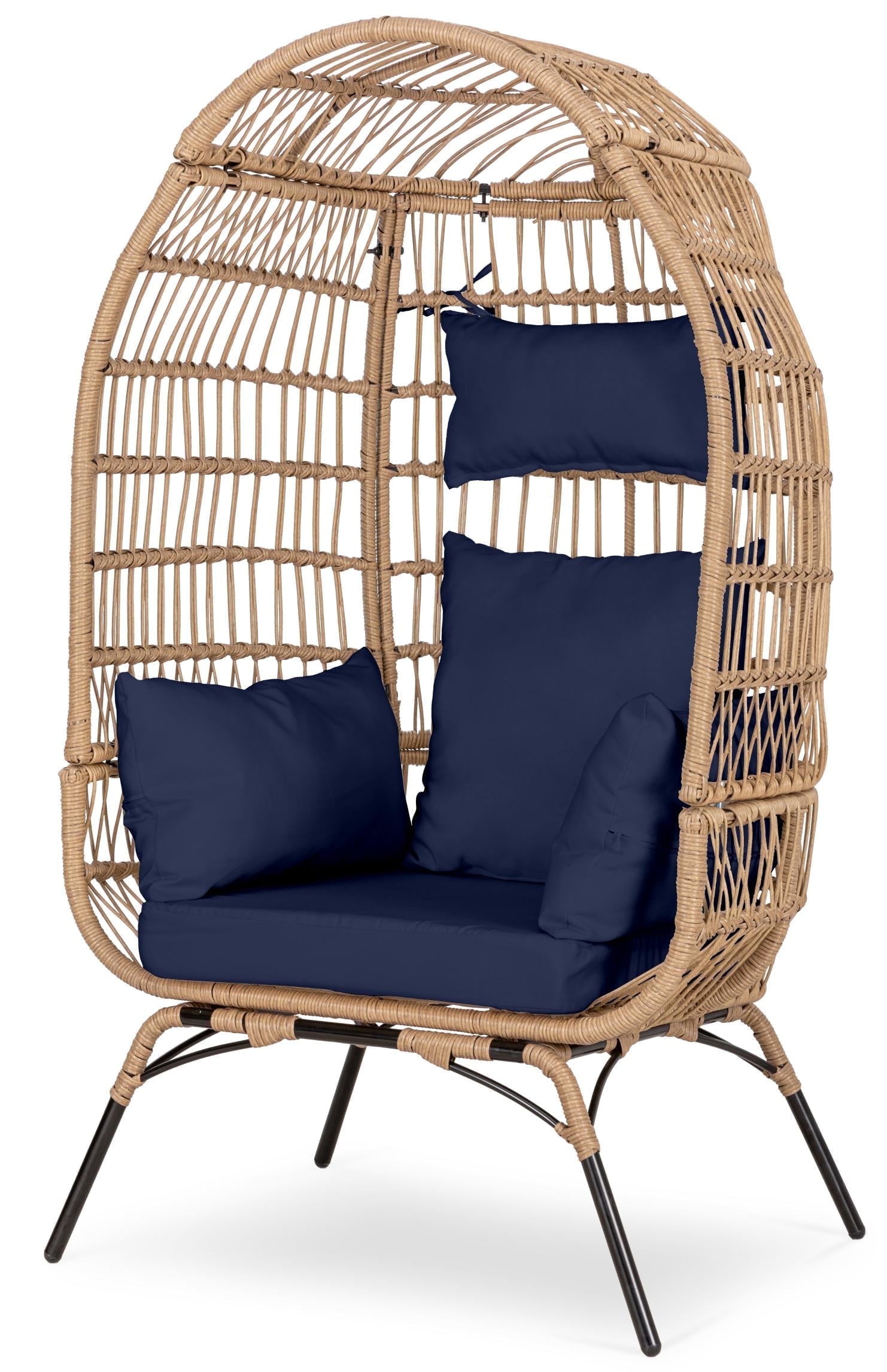 Eclife Oversized Indoor Lounger - Single Furniture Patio Wicker Rattan ...