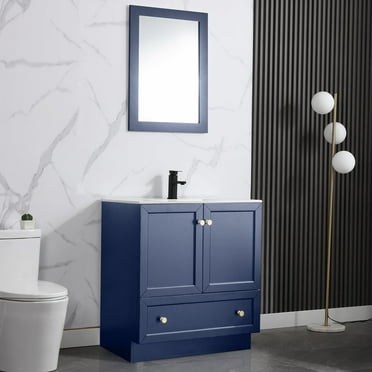 Design Element Valentino 54" Single Sink Vanity in Blue - Walmart.com