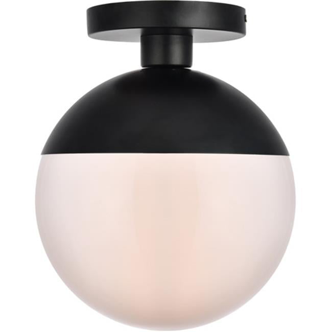 Eclipse 1 Light Flush Mount Ceiling Light with Frosted White Glass ...