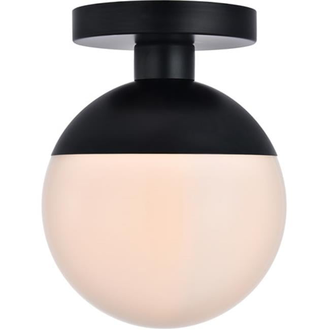 Eclipse 1 Light Flush Mount Ceiling Light with Frosted White Glass ...