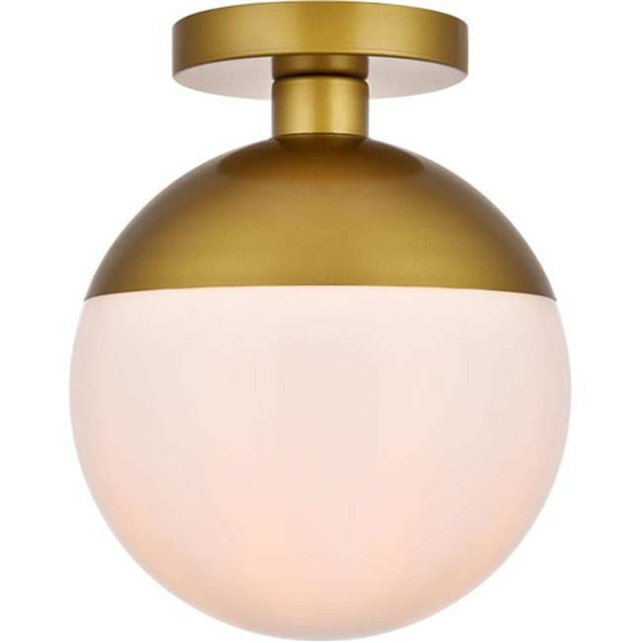 Eclipse 1 Light Flush Mount Ceiling Light with Frosted White Glass ...