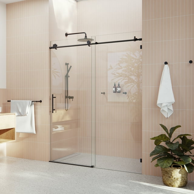 Eclipse 60 in. x 78 in. Fully Glass Sliding Shower Doors - Walmart.com